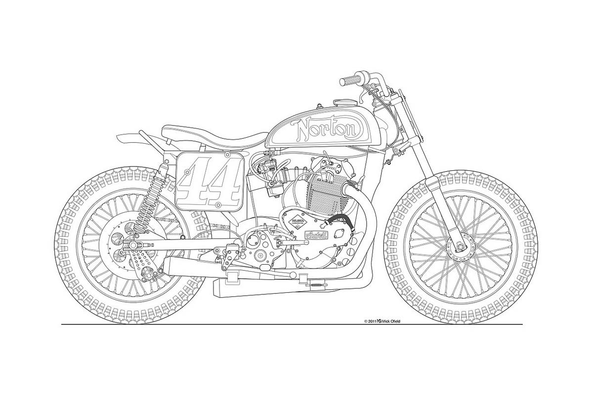 Photos: Some Classic Motorcycle Line Art Drawings